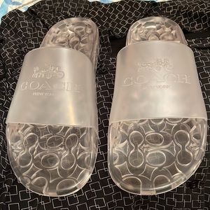 Coach | Shoes | Coach Womens Ulysses Rubber Slide Clear | Poshmark